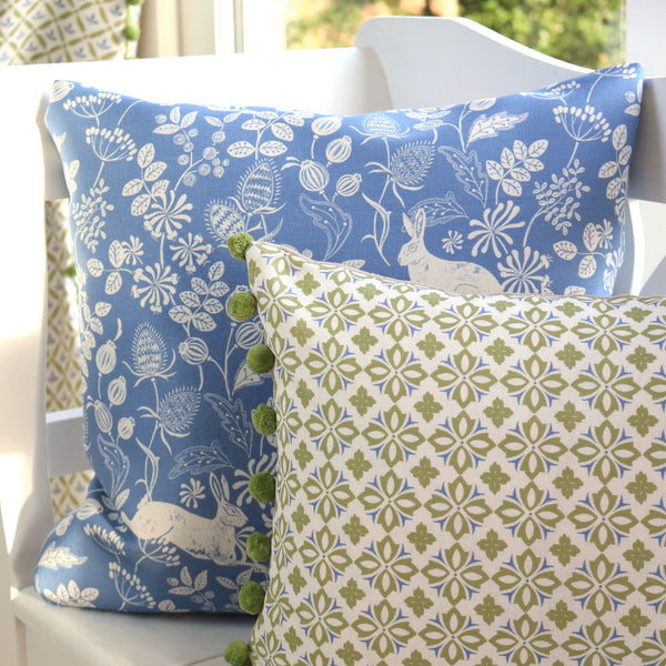 Patterned Linen Cushions | Meg Morton Fabrics