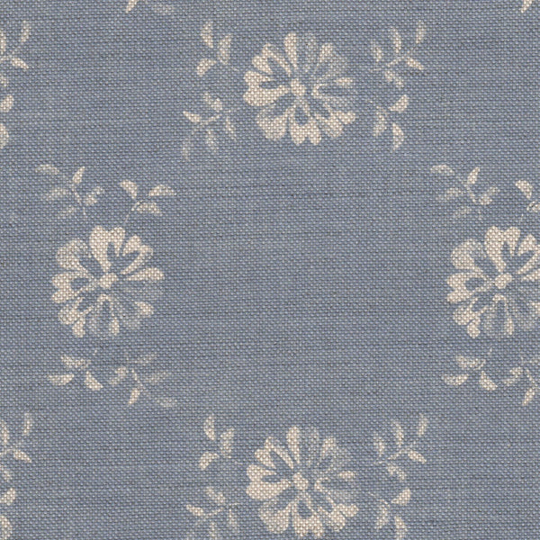Daisy Chain Fabric - Vintage Country Blue - Meg Morton