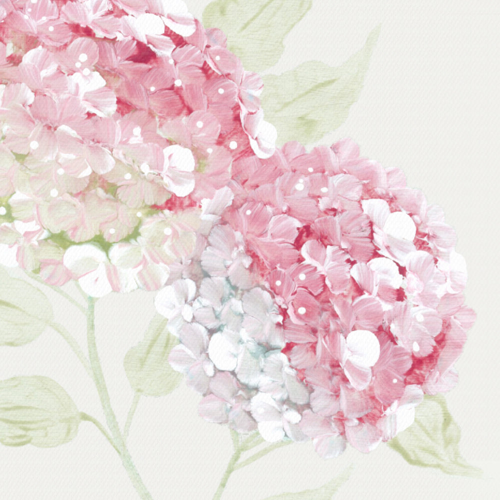 Hydrangea Linen Fabric | Meg Morton | Pink On Mist